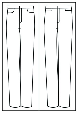 Design Line Shapes On Pants - Beauty Fashioned Simply